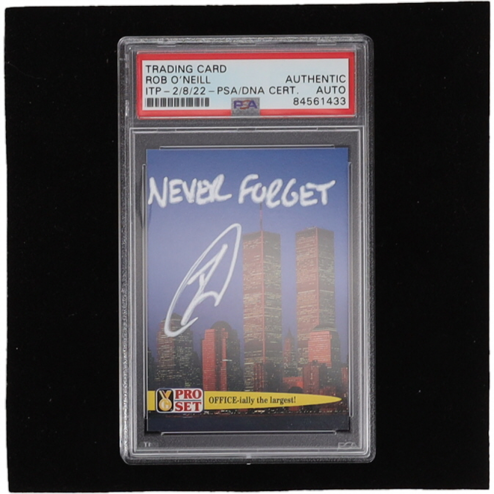 Robert O'Neill Signed 1992 Pro Set Twin Towers Card Inscribed "Never ...