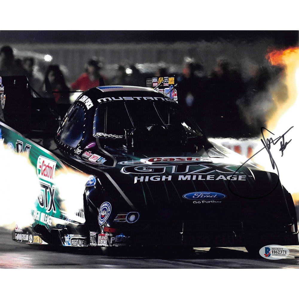 John Force Signed NHRA 8x10 Photo (Beckett) | Pristine Auction