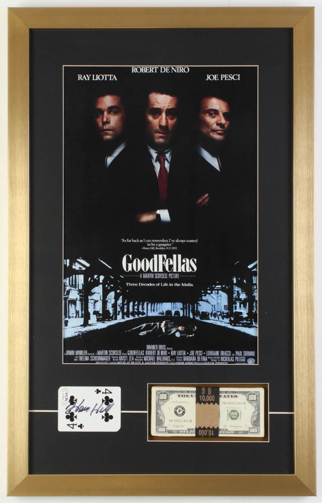 Henry Hill Signed "Goodfellas" Custom Framed Playing Card with Movie ...