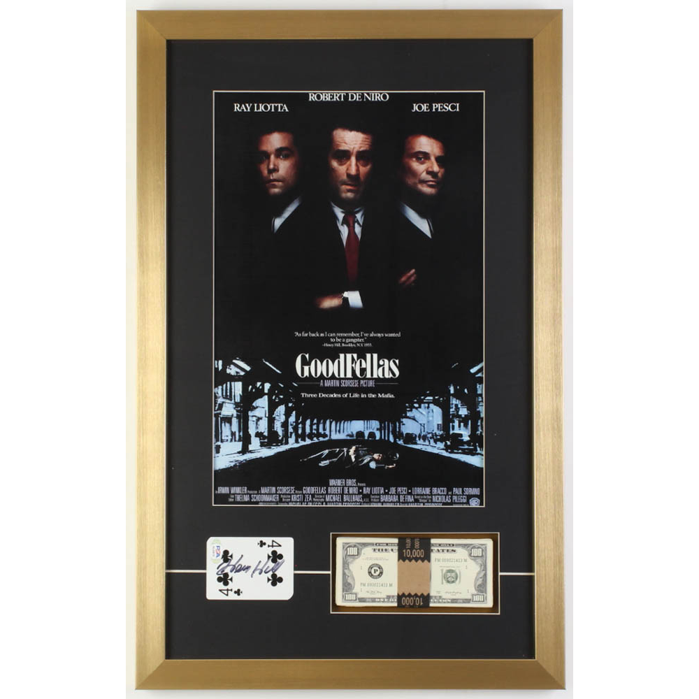 Henry Hill Signed "Goodfellas" Custom Framed Playing Card with Movie ...