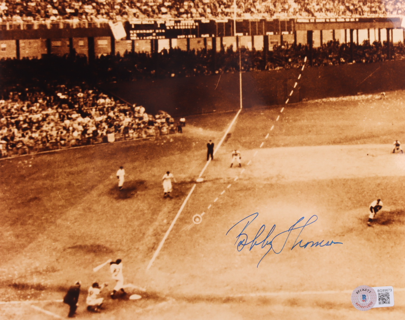 Bobby Thomson Signed Giants 8x10 Photo (Beckett) | Pristine Auction