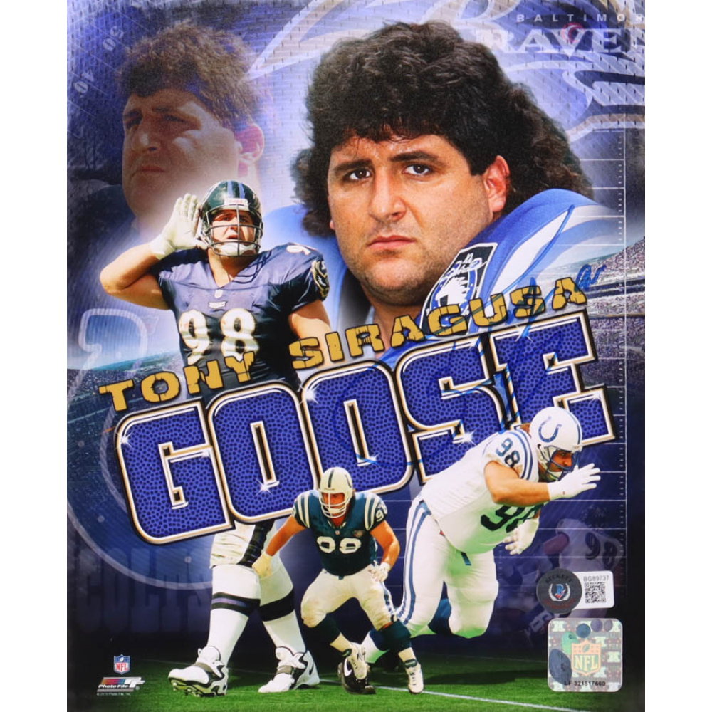 Tony "Goose" Siragusa Signed 8x10 Photo (Beckett) | Pristine Auction