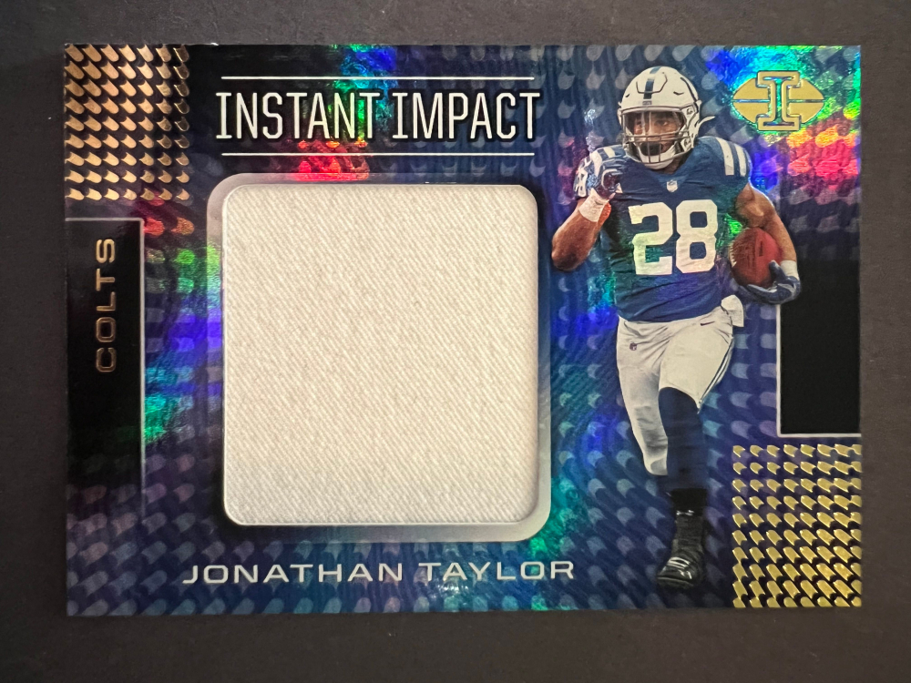 Jonathan Taylor 2020 Panini Illusions Instant Impact Jerseys #10 ... Jonathan Taylor 2020 Panini Illusions Instant Impact Jerseys #10 ...