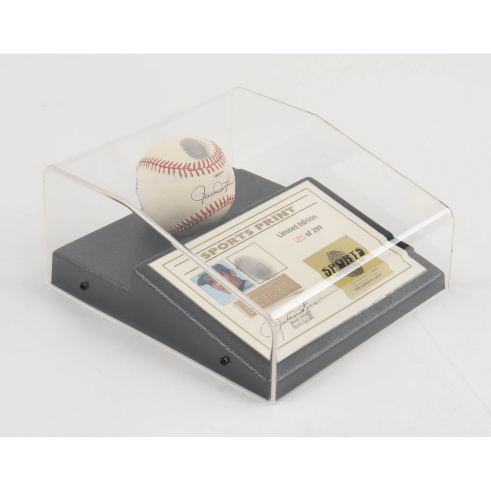Rollie Fingers Signed LE OAL Baseball Display with Thumbprint with ...