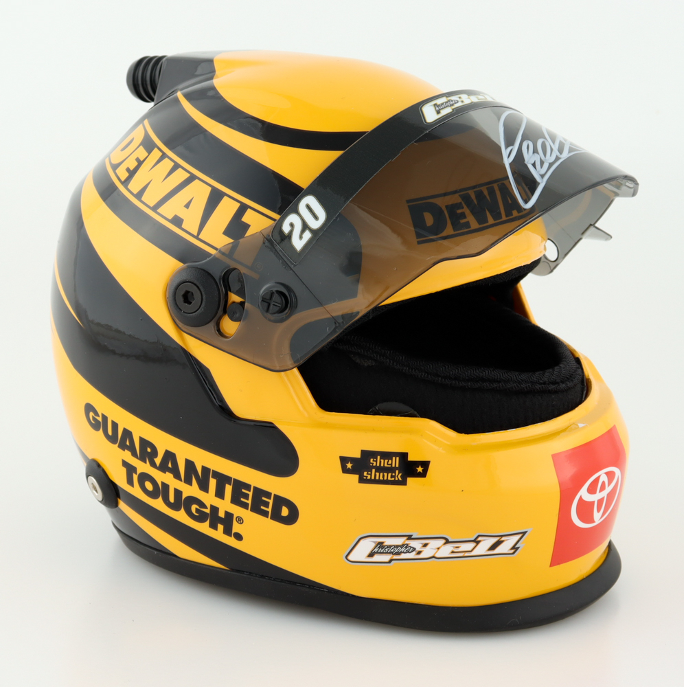 Christopher Bell Signed NASCAR #20 Dewalt 1:2 Scale Mini Helmet (PA ...