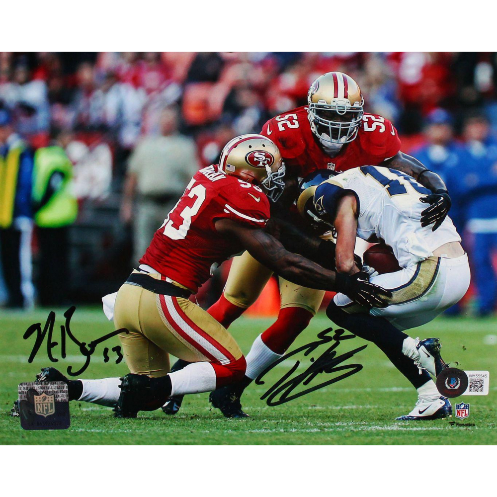 Patrick Willis & NaVorro Bowman Signed 49ers 8x10 Photo Inscribed ...