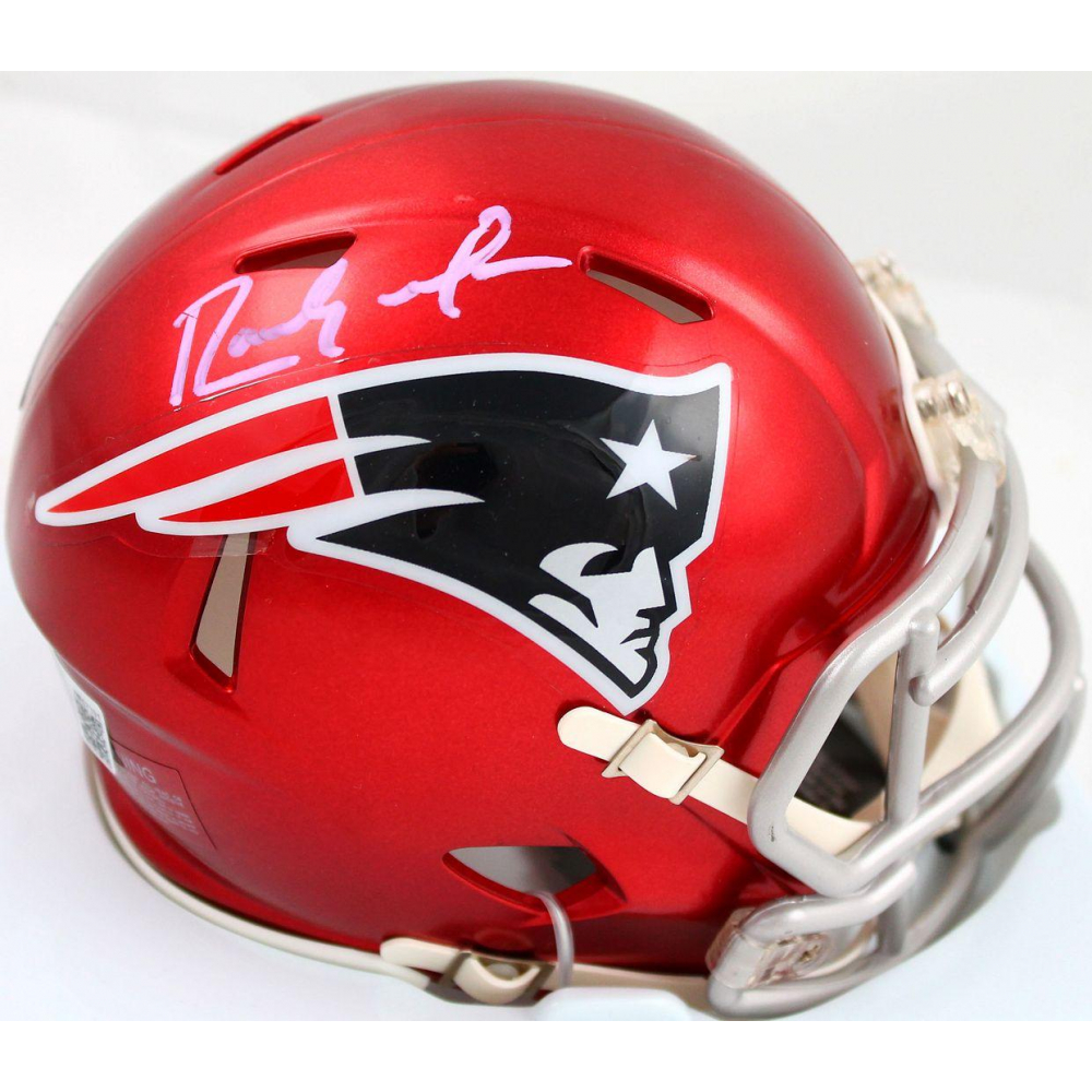 Randy Moss Signed Patriots Flash Alternate Speed Mini Helmet (Beckett ...