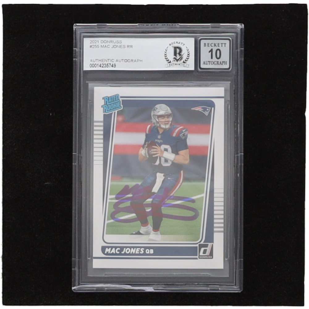 Mac Jones Signed 2021 Donruss #255 RR RC (BGS) | Pristine Auction