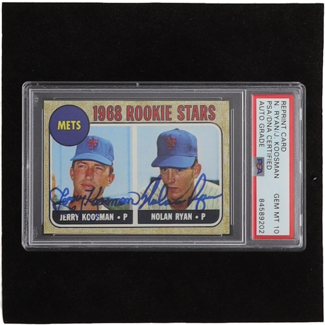 Jerry Koosman & Nolan Ryan Signed 1968 Topps Rookie Stars #177 RC ...