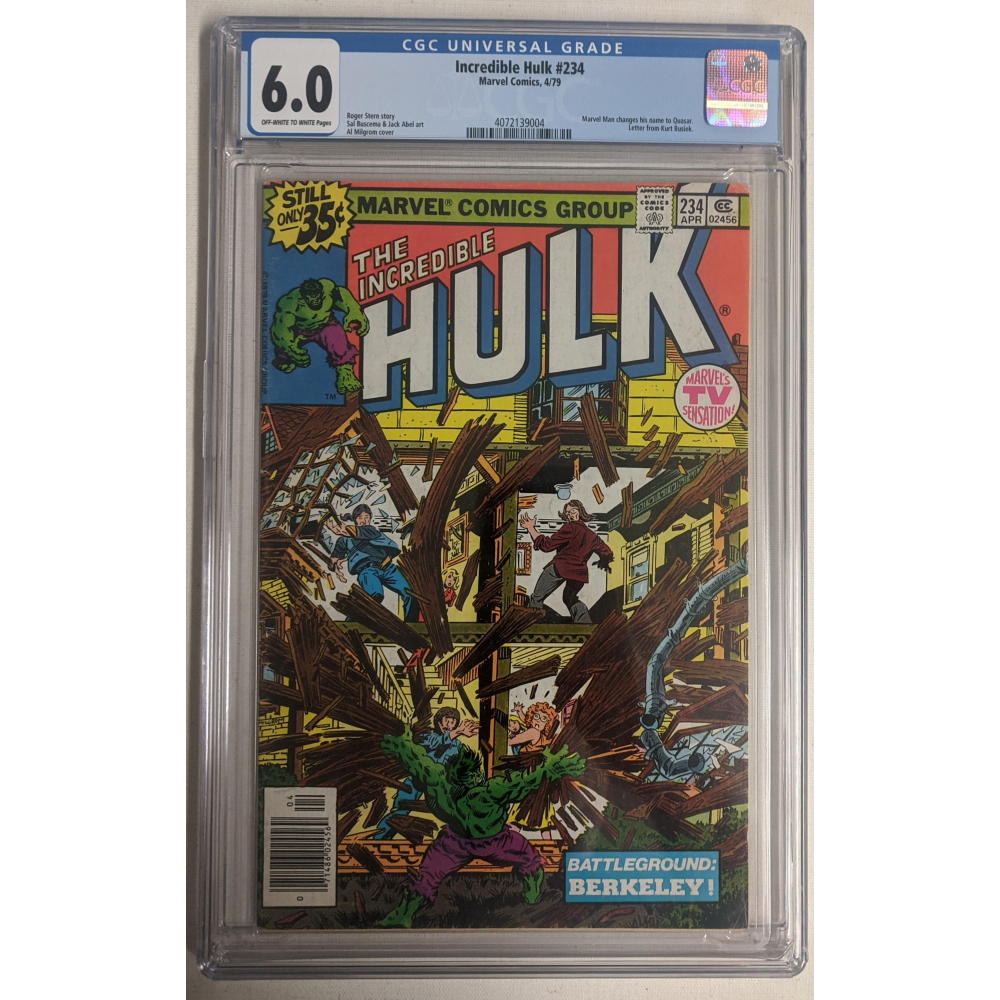 1979 "The Incredible Hulk" Issue #234 Marvel Comic Book (CGC 6 ...