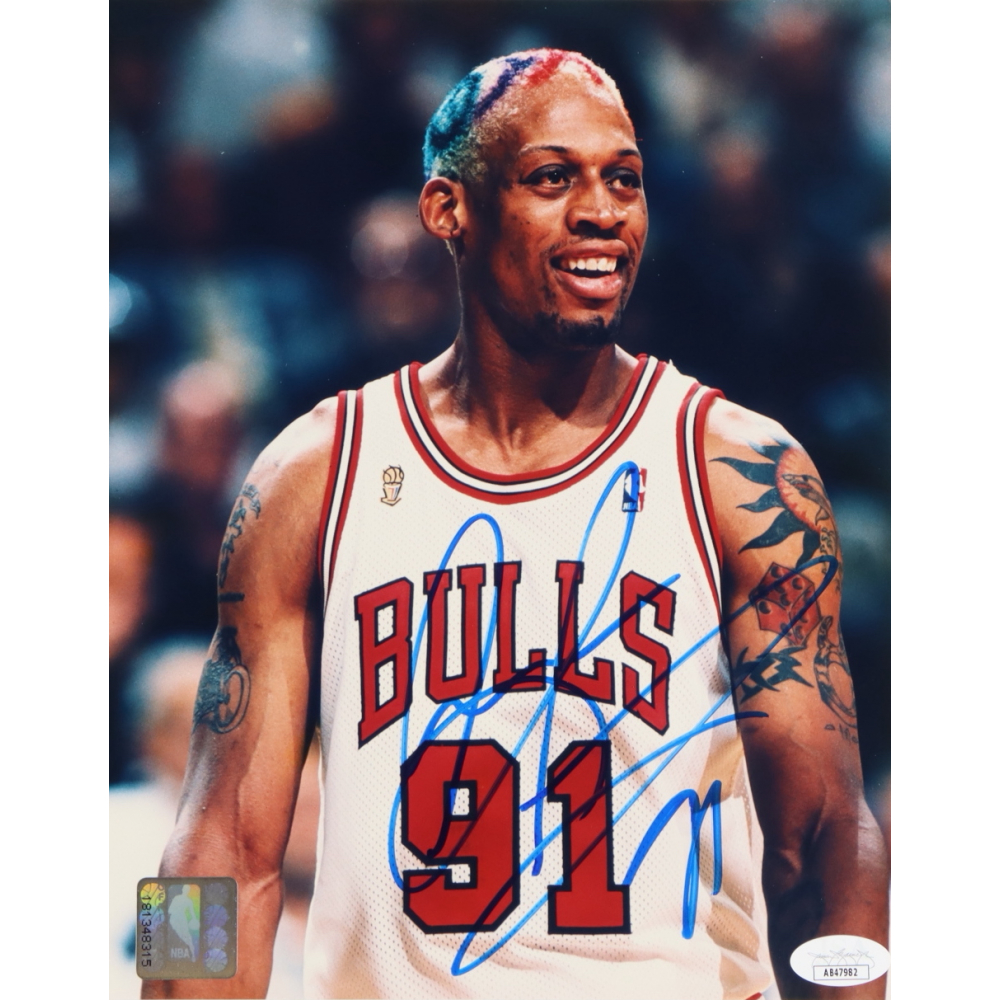 Dennis Rodman Signed Bulls 8x10 Photo (JSA) | Pristine Auction