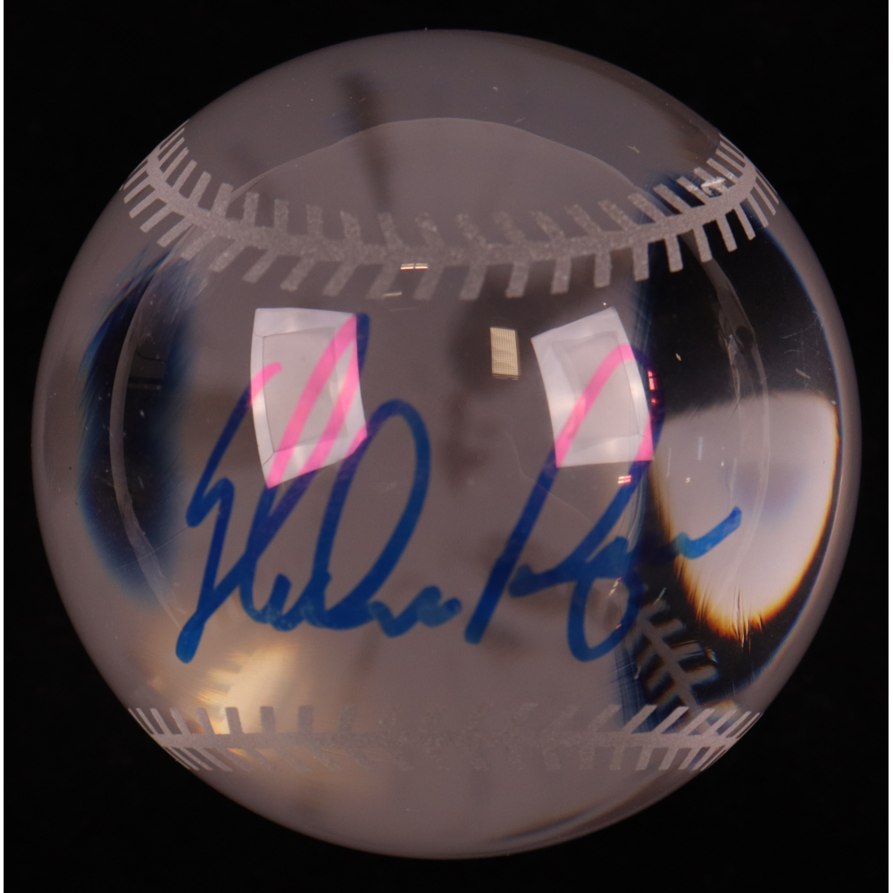 Nolan Ryan Signed Crystal Baseball Paperweight (PSA) | Pristine Auction