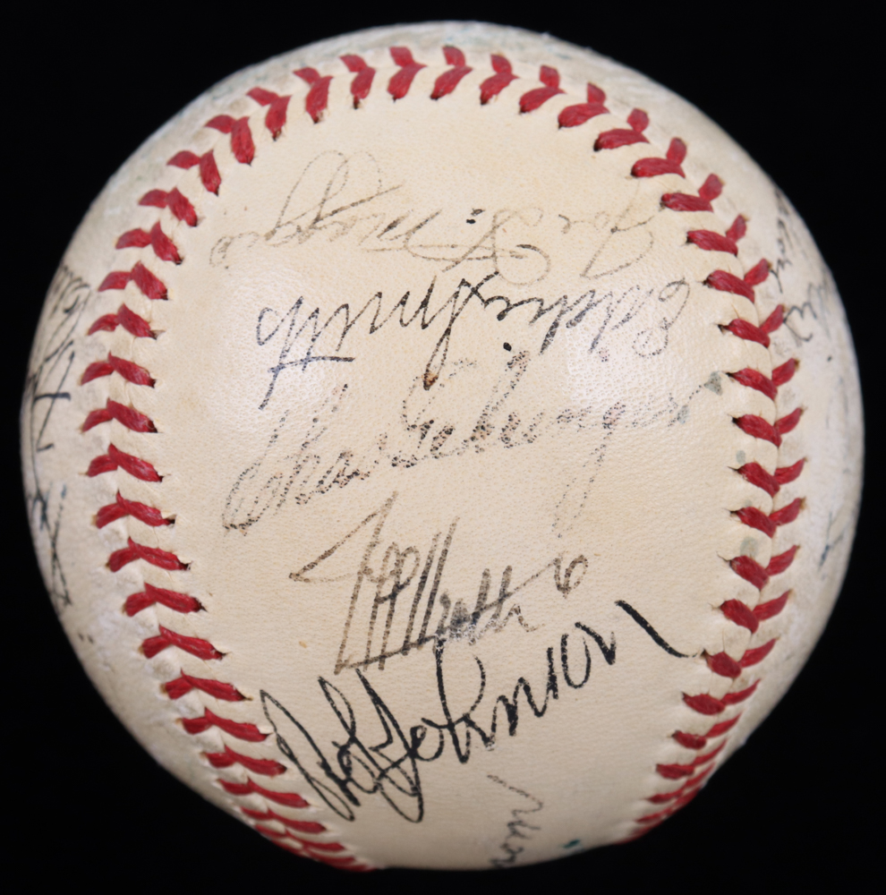 1941 OAL Baseball Signed by (21) With Bob Feller, Joe DiMaggio, Lou ...