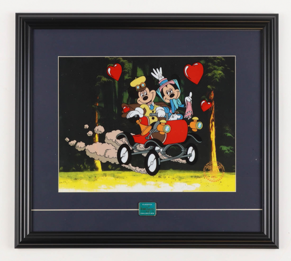 Walt Disney's Mickey & Minnie Mouse Custom Framed 2 Piece Animation Cel ...