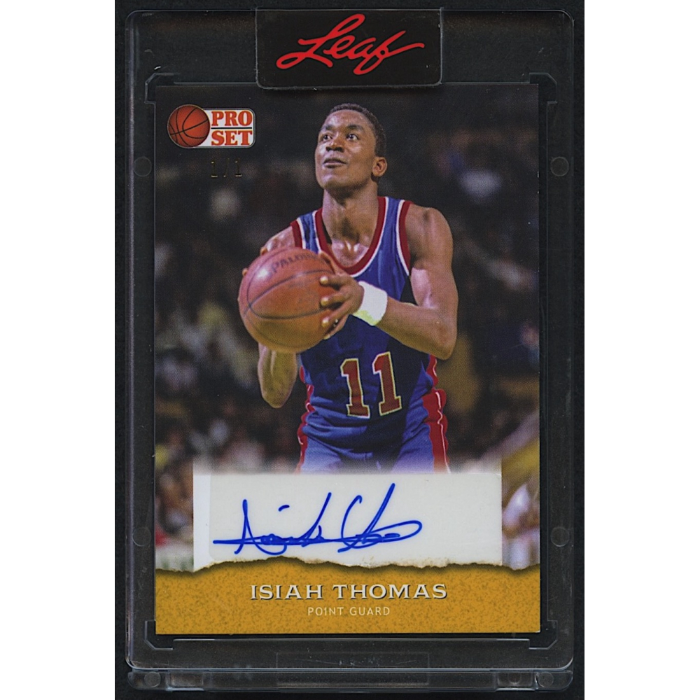 Isiah Thomas 2022 Leaf Pro Set #PSA-IT1 Autograph #1/1 | Pristine Auction