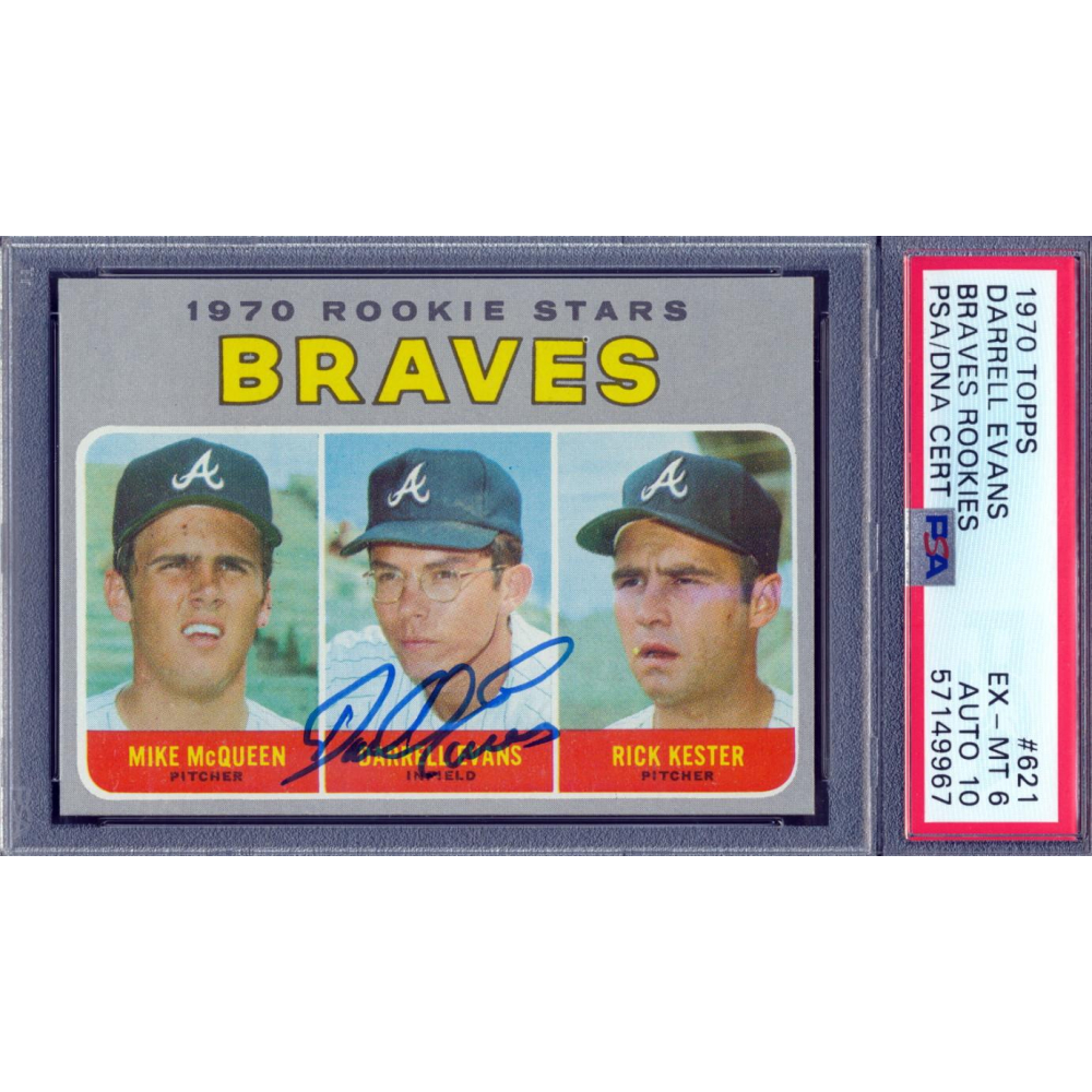 Darrell Evans Signed 1970 Topps #621 Rookie Stars / Mike McQueen RC ...