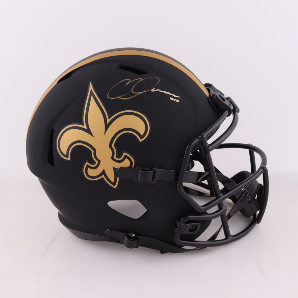 Chris Olave Signed Saints Full-Size Eclipse Alternate Speed Helmet ...