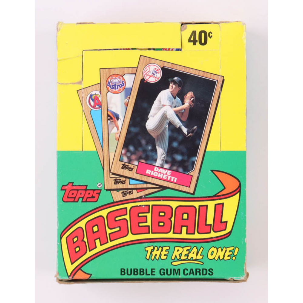 1987 Topps "The Real One" Bubble Gum Baseball Cards Box with (36) Packs ...