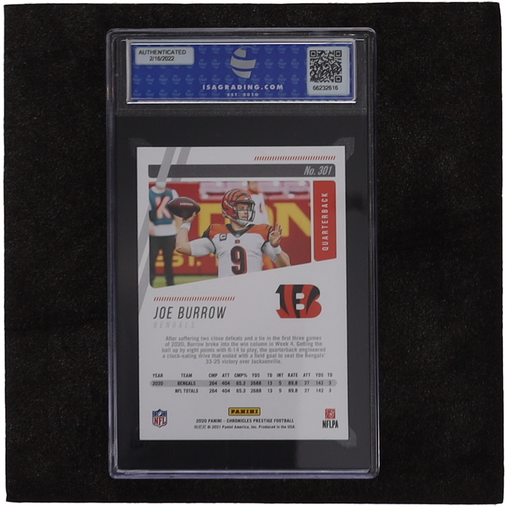 Joe Burrow 2020 Prestige #301 Chronicles (ISA 10) | Pristine Auction