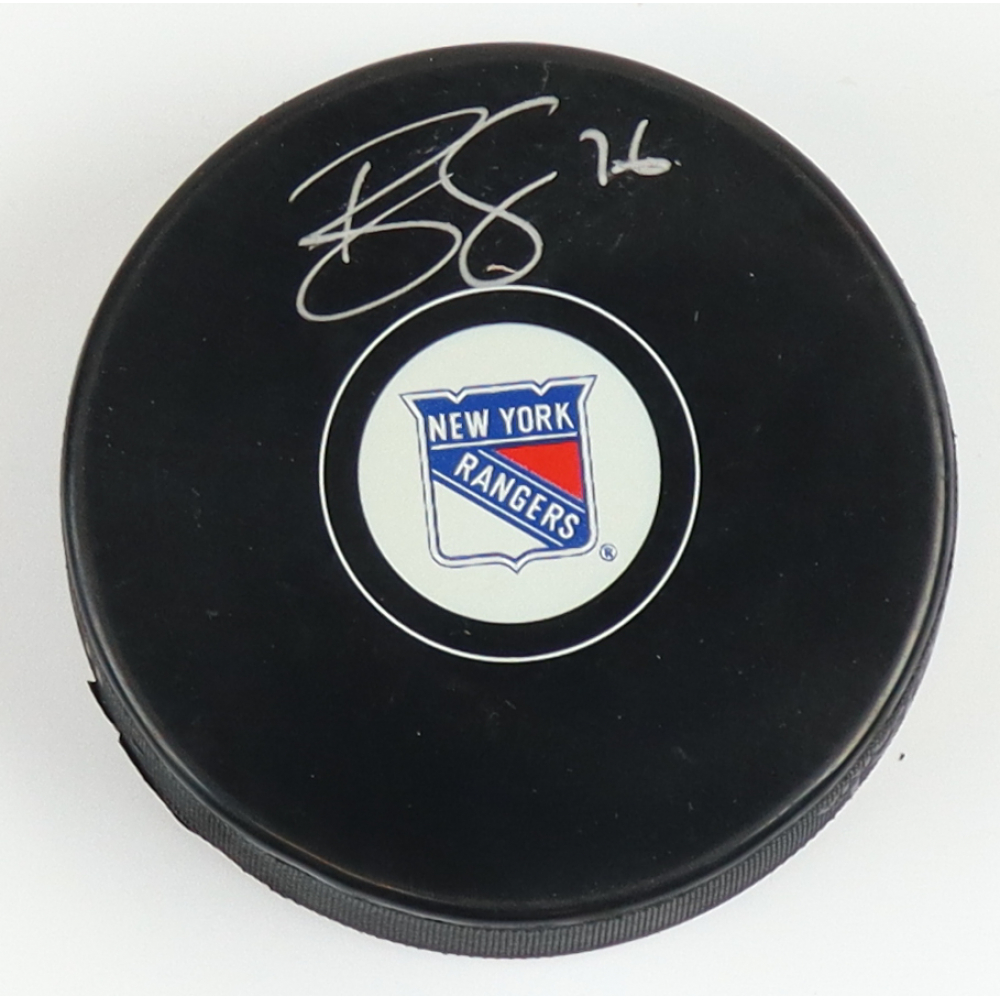 Brady Skjei Signed Rangers Logo Hockey Puck (Fanatics) | Pristine Auction