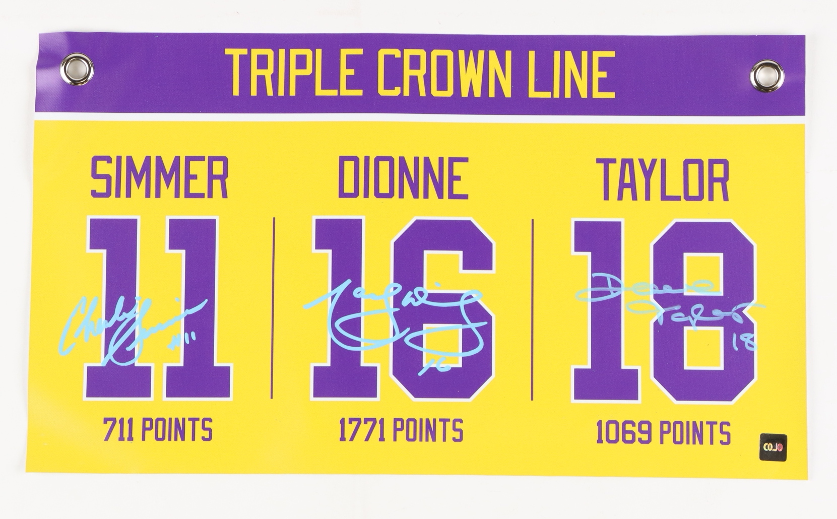Charlie Simmer, Marcel Dionne & Dave Taylor Signed "Triple Crown Line ...
