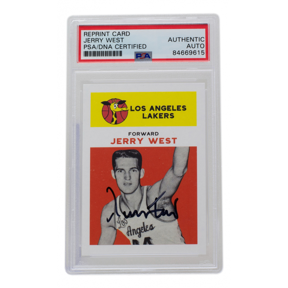 Jerry West Signed 1961-62 Fleer #43 RC Reprint (PSA) | Pristine Auction
