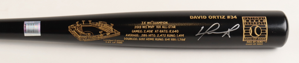 David Ortiz Signed LE National Baseball Hall of Fame Class of 2022 ...