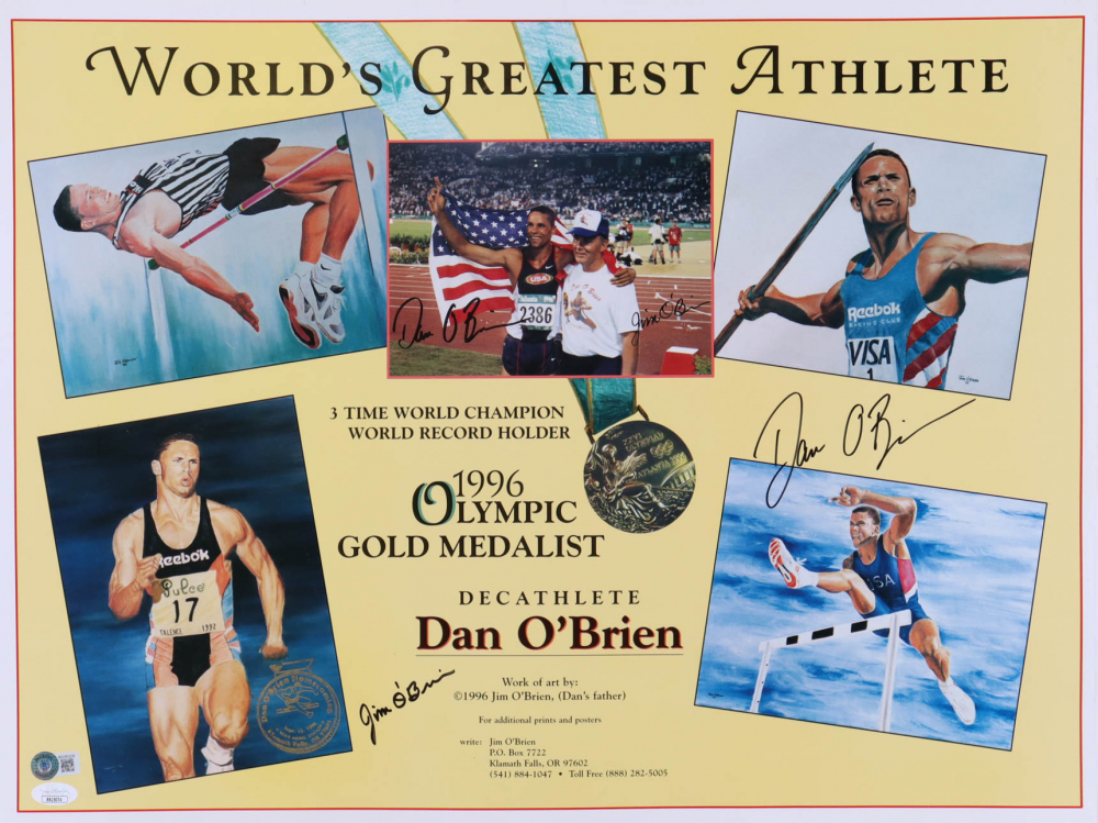 Dan O'Brien & Jim O'Brien Signed "World's Greatest Athlete" 1996 ...