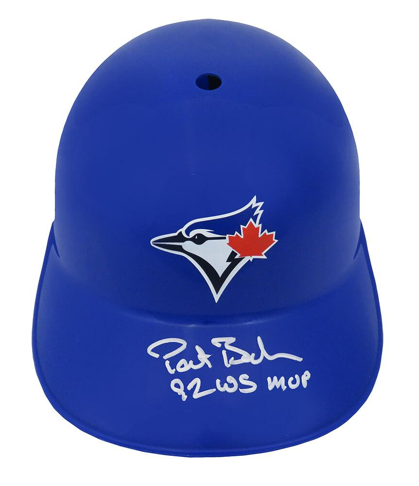 Pat Borders Signed Blue Jays Full-Size Batting Helmet Inscribed "92 WS ...