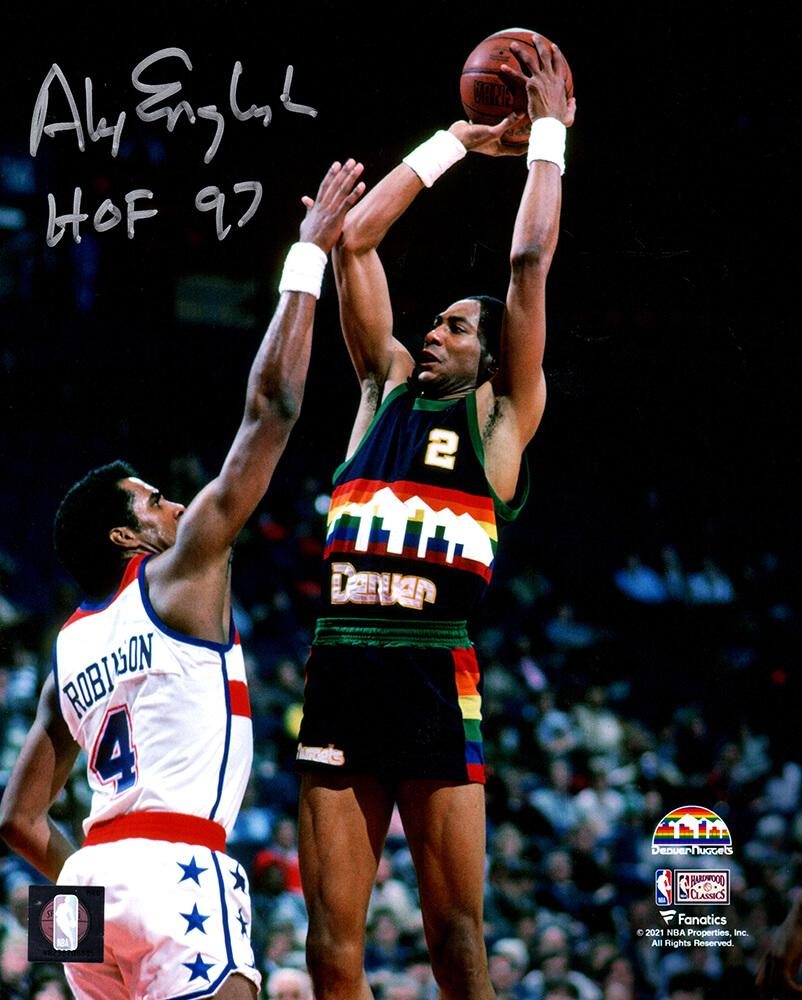 Alex English Signed Nuggets 8x10 Photo Inscribed "HOF 97" (Schwartz ...
