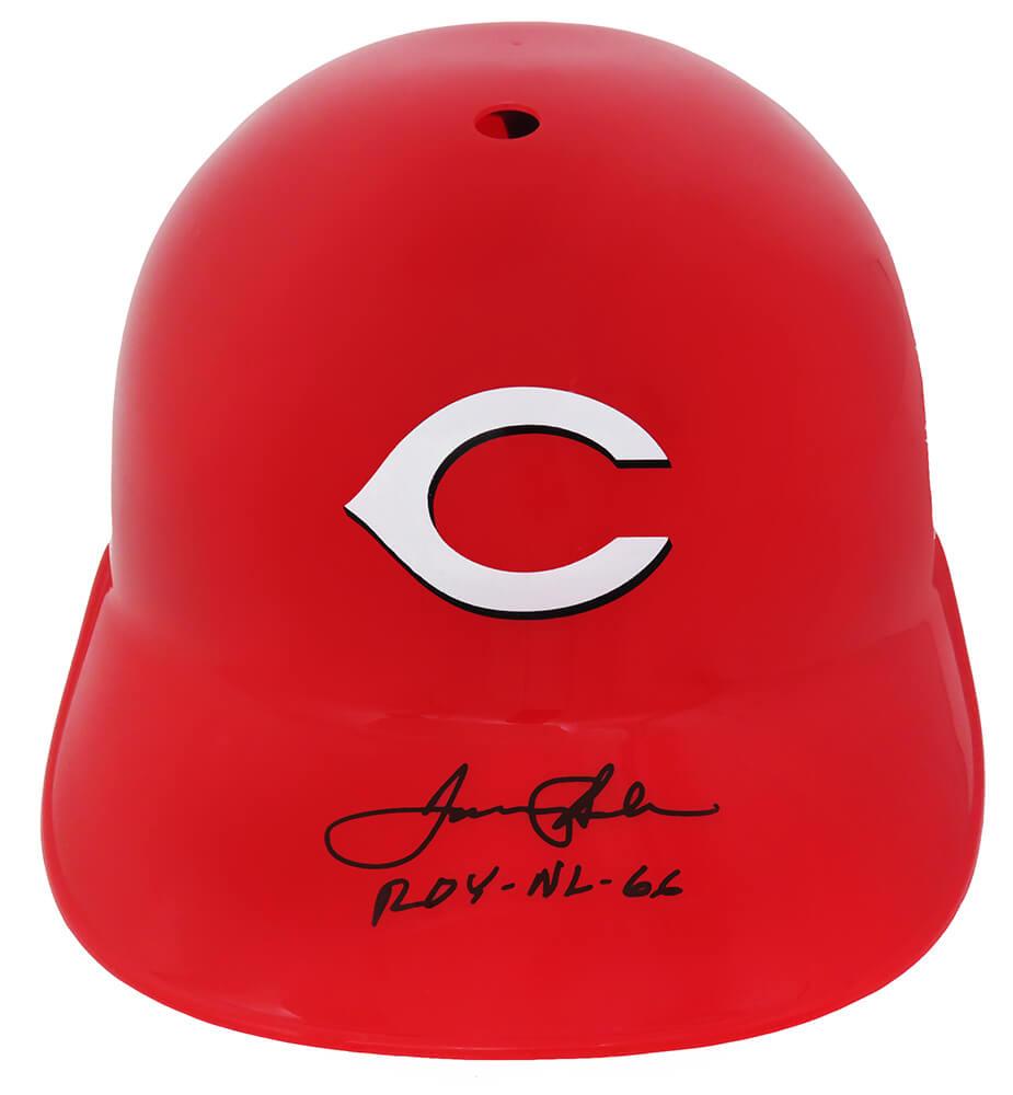 Tommy Helms Signed Reds Full-Size Batting Helmet Inscribed "ROY-NL-69 ...