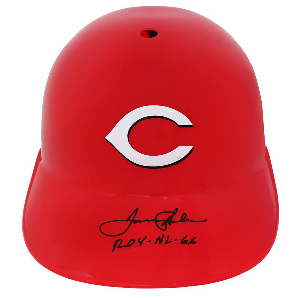 Tommy Helms Signed Reds Full-Size Batting Helmet Inscribed "ROY-NL-69 ...