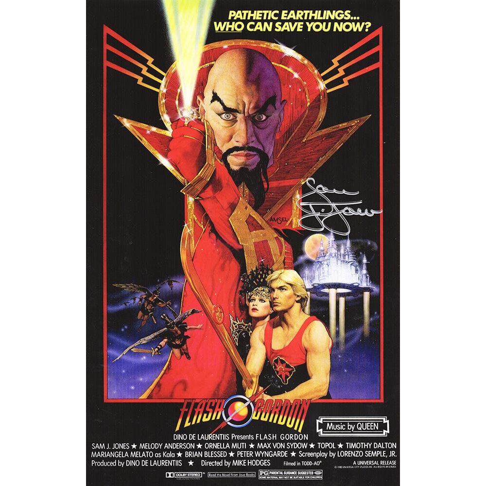 Sam J. Jones Signed "Flash Gordon" 11x17 Movie Poster (Schwartz Sports ...