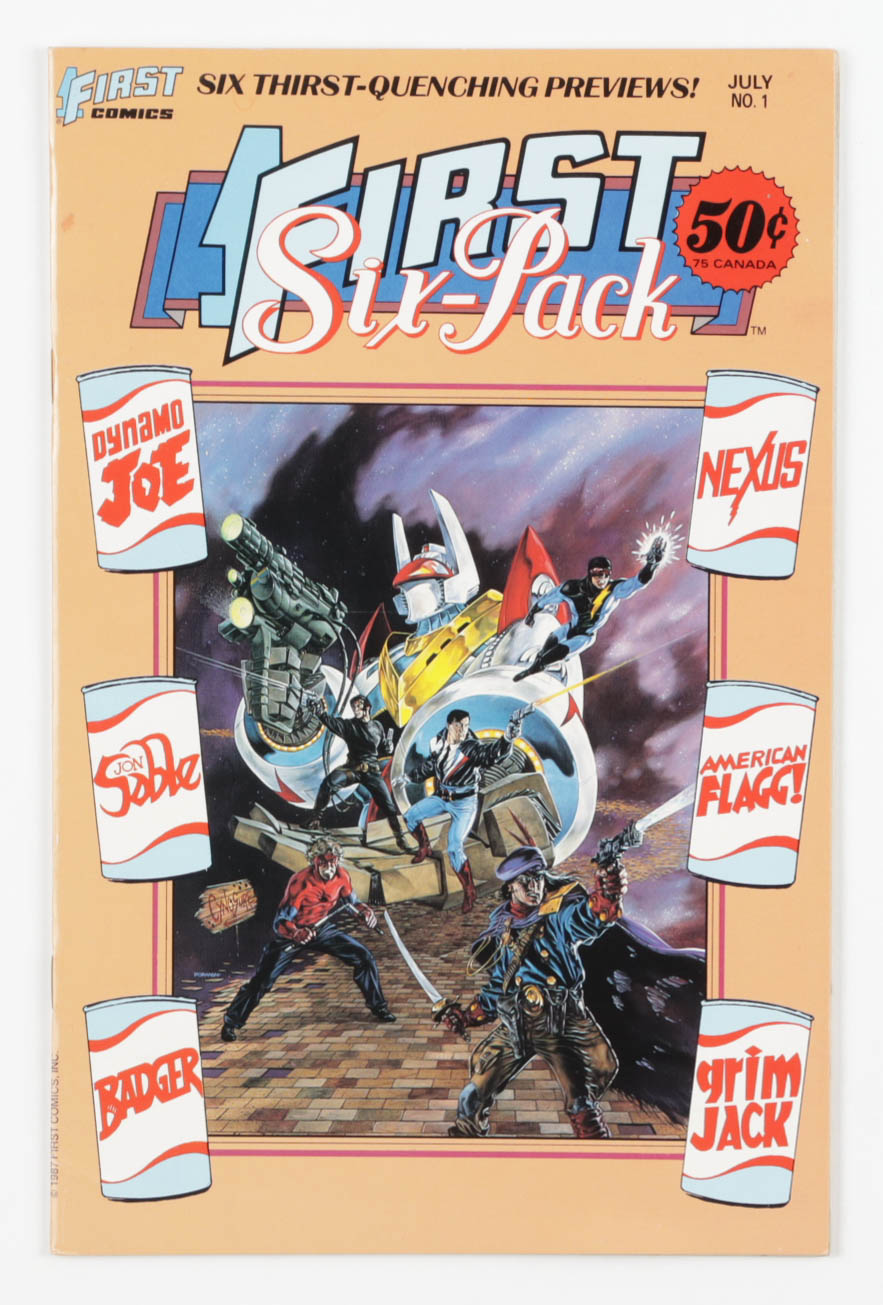 1987 "First Six-Pack" Issue #1 First Comics Comic Book | Pristine Auction