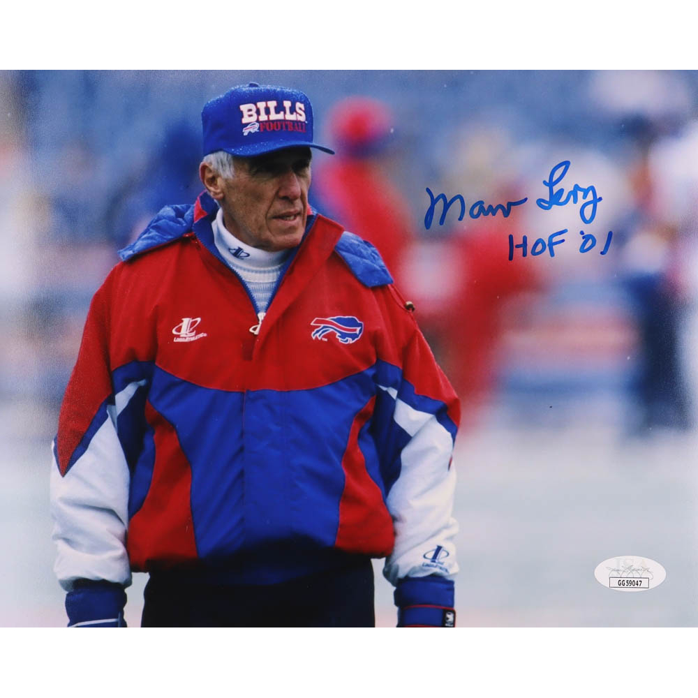 Marv Levy Signed Bills 8x10 Photo Inscribed "HOF '01" (JSA) | Pristine ...