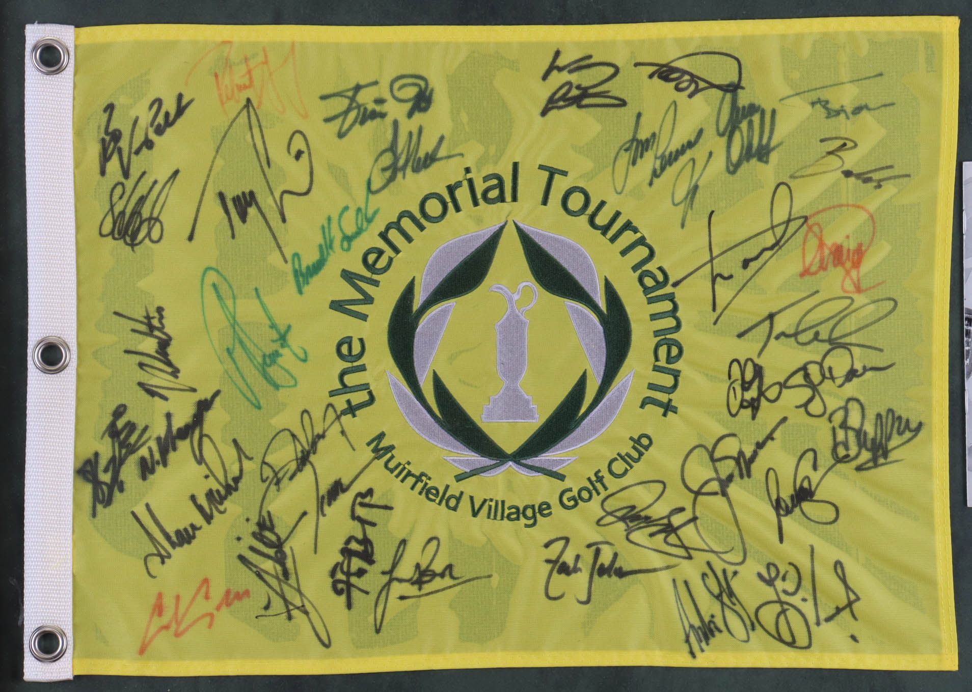 2004 Memorial Tournament Custom Framed Golf Pin Flag Signed by (37 ...