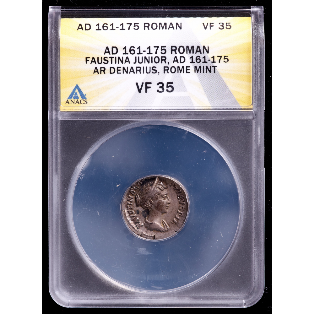 Faustina Junior Augusta (AD 161-175) Roman Empire AR Denarius, Rome ...