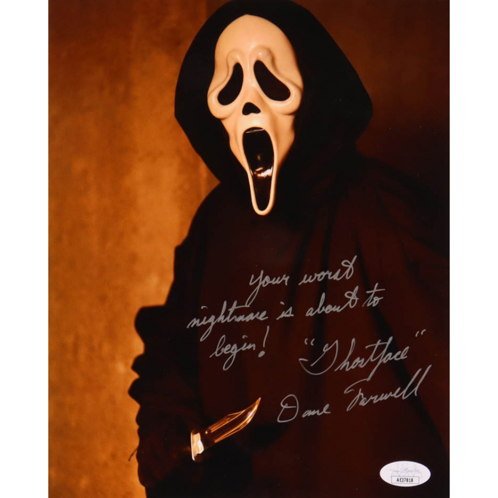 Dane Farwell Signed "Scream" 8x10 Photo Inscribed "Your Worst Nightmare ...