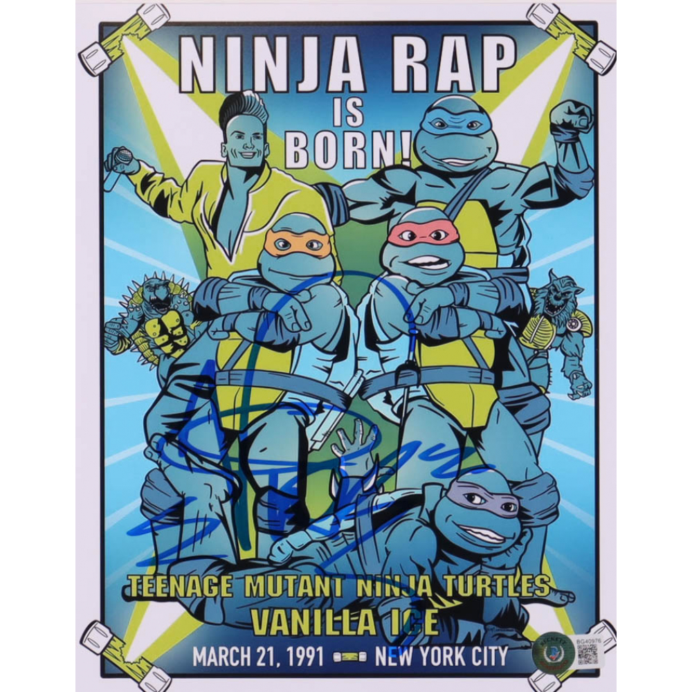 Vanilla Ice Signed "Ninja Rap" 8x10 Photo (Beckett) | Pristine Auction