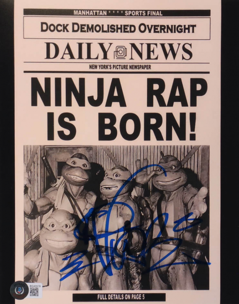 Vanilla Ice Signed "Ninja Rap" 8x10 Photo (Beckett) | Pristine Auction