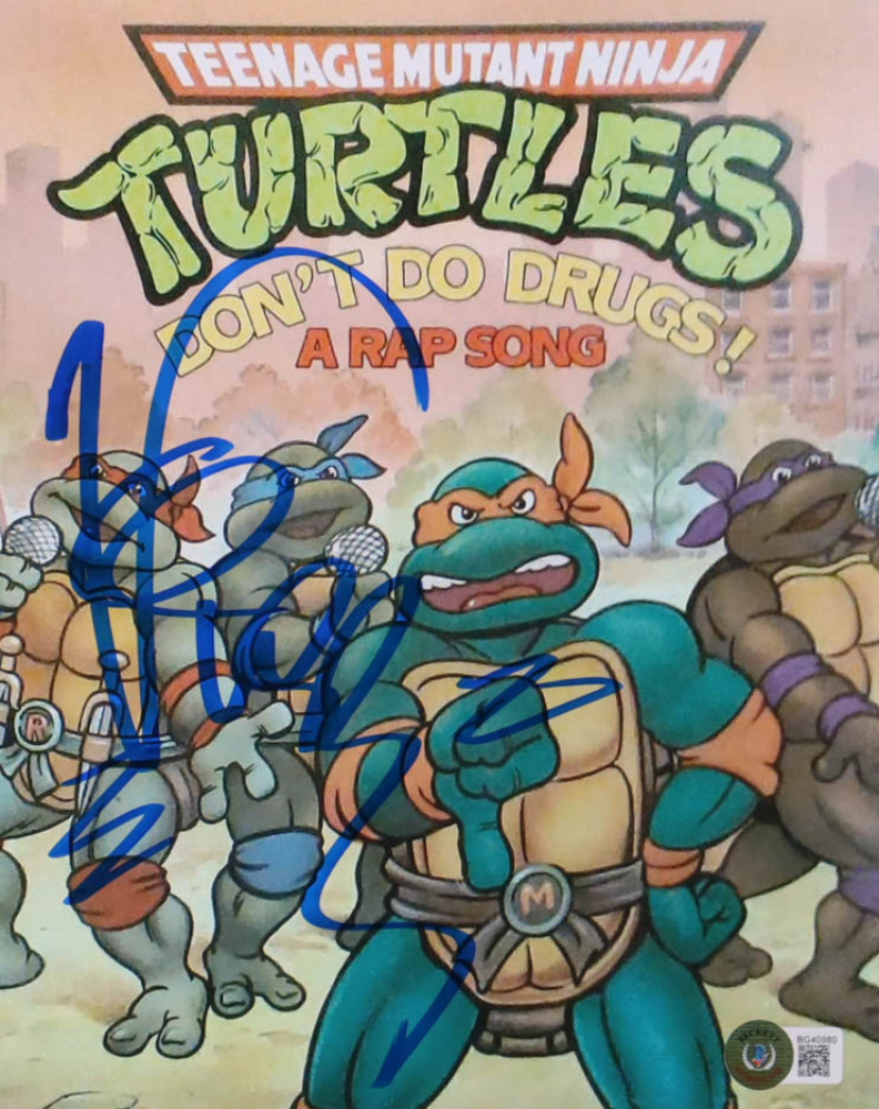 Vanilla Ice Signed "TMNT: Don't Do Drugs Rap Song" 8x10 Photo (Beckett ...