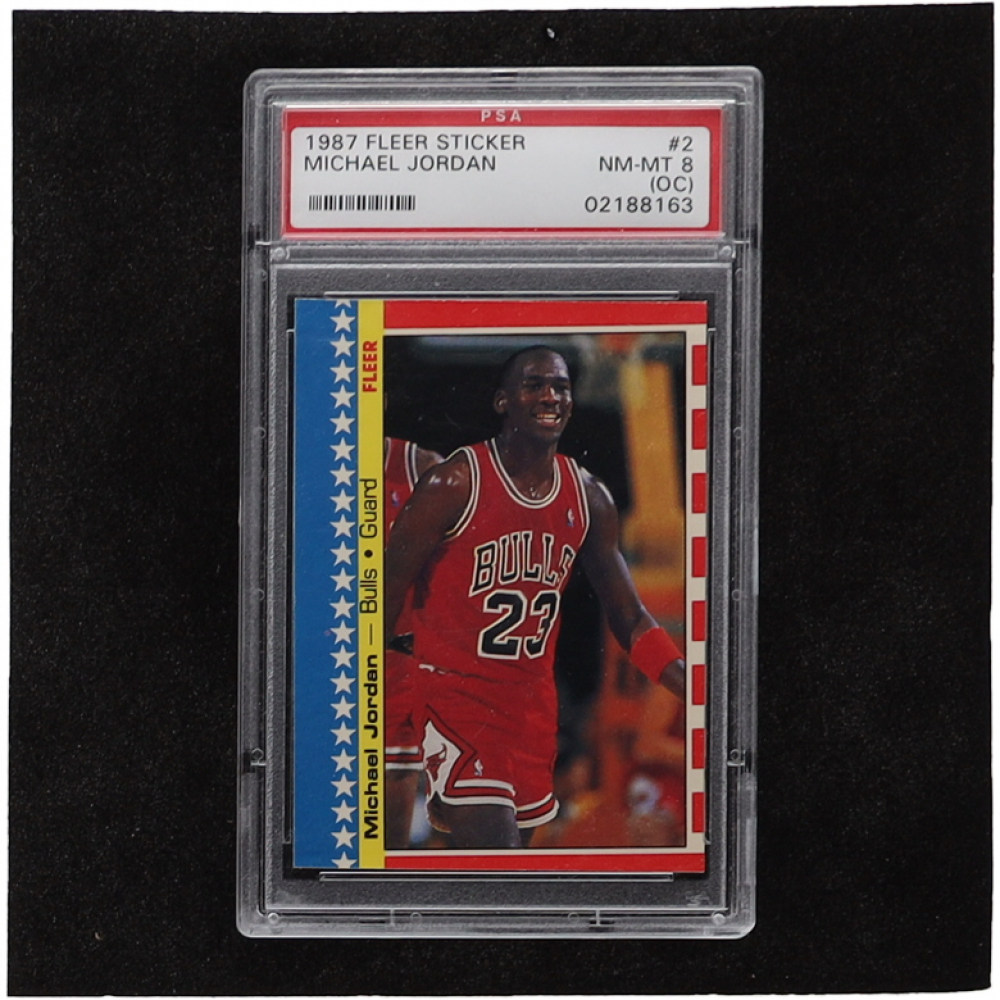 Michael Jordan 1987-88 Fleer Stickers #2 (PSA 8) (OC) | Pristine Auction