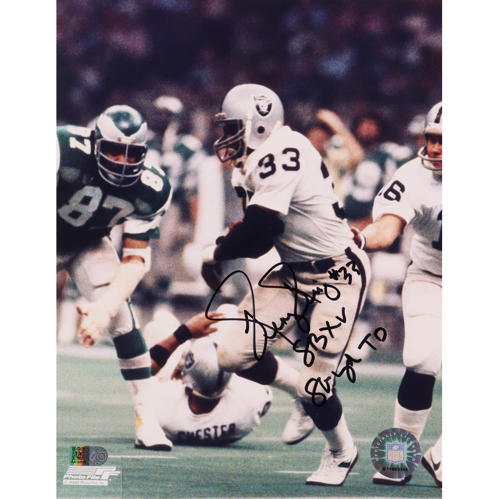 Kenny King Signed Raiders 8x10 Photo Inscribed "SB XV" & "80 Yd TD ...