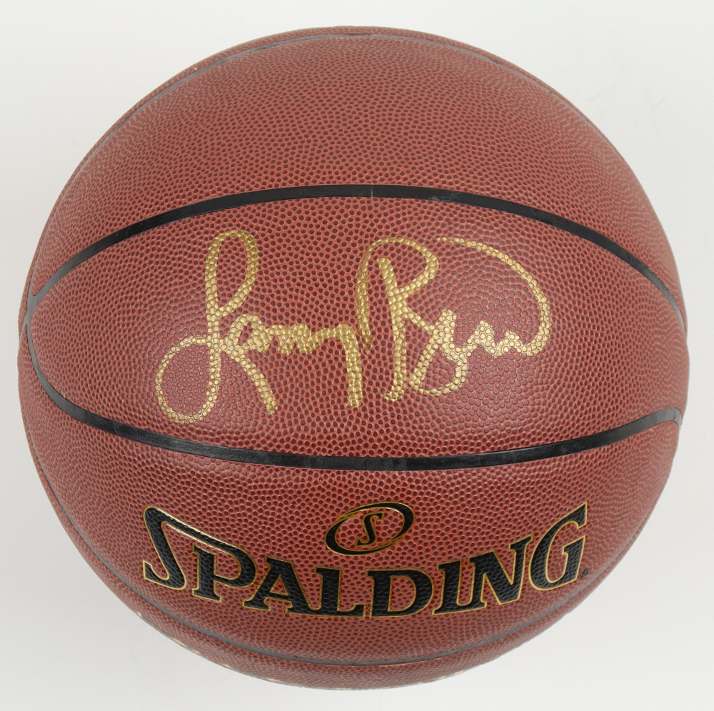 Larry Bird Signed NBA Basketball with Celtics Display Case (PSA ...
