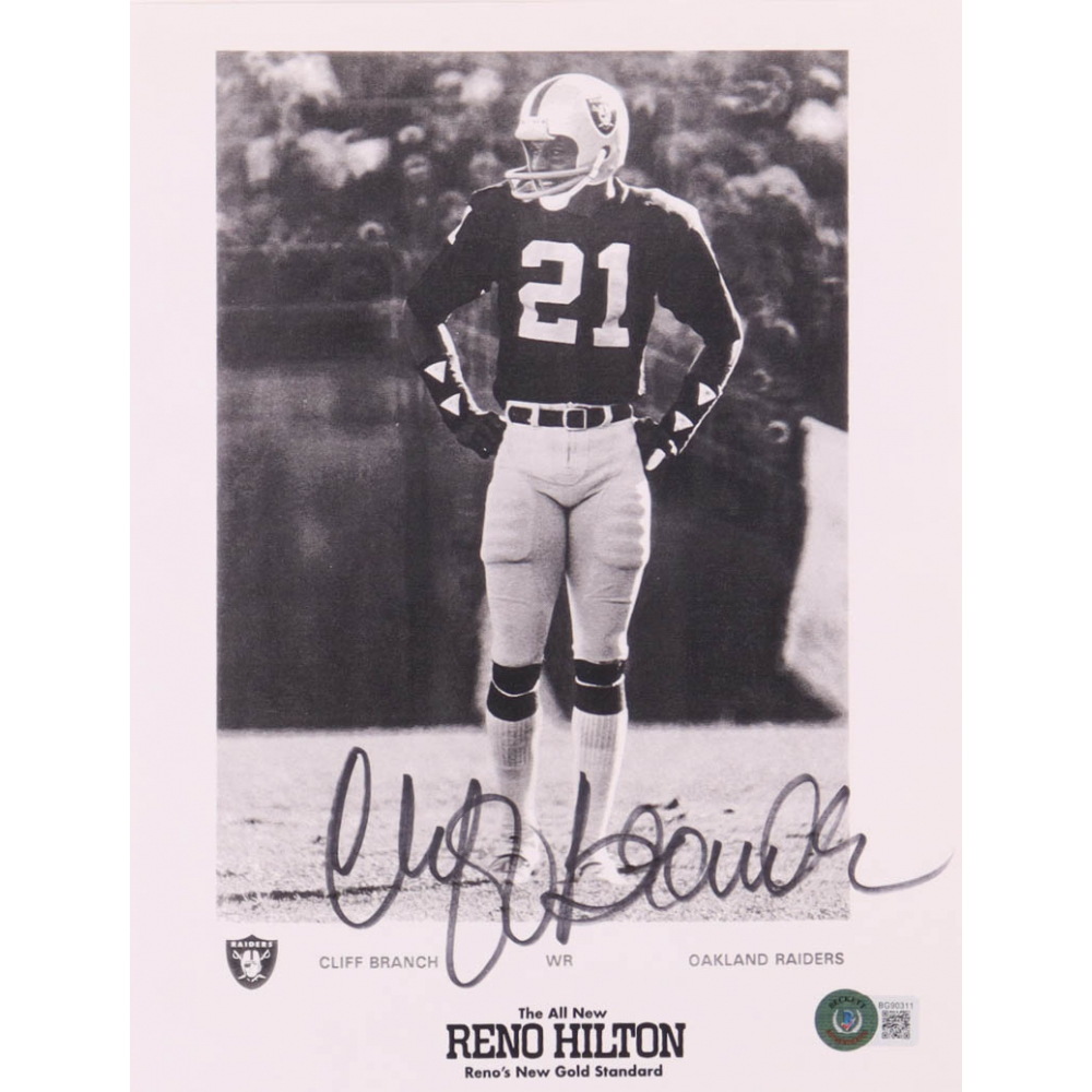 Cliff Branch Signed Raiders 8x10 Photo (Beckett) | Pristine Auction