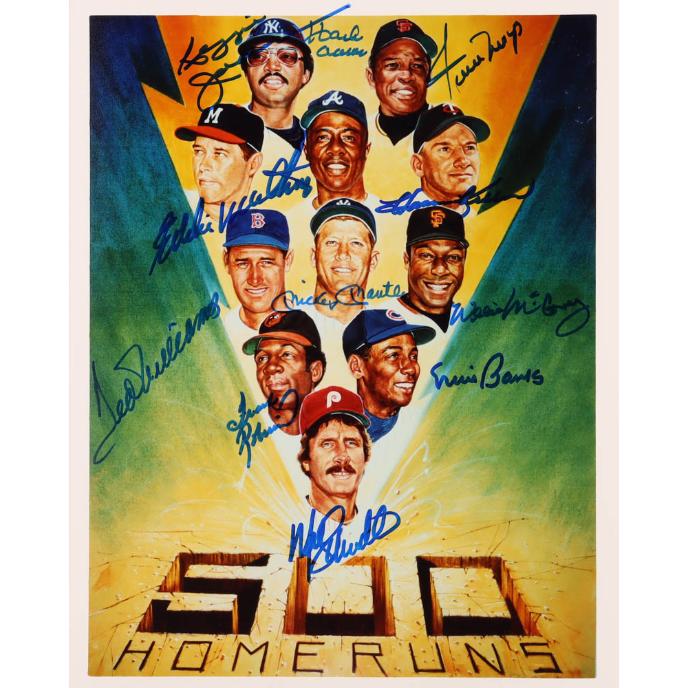 500 Home Run Club 8x10 Photo Signed by (11) with Mickey Mantle, Ted ...