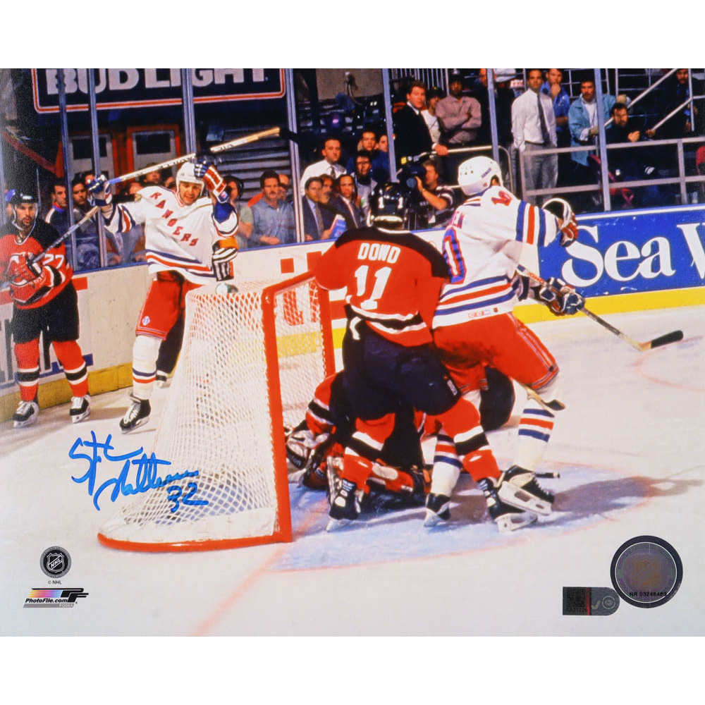 Stephane Matteau Signed Rangers 8x10 Photo (AIV) | Pristine Auction