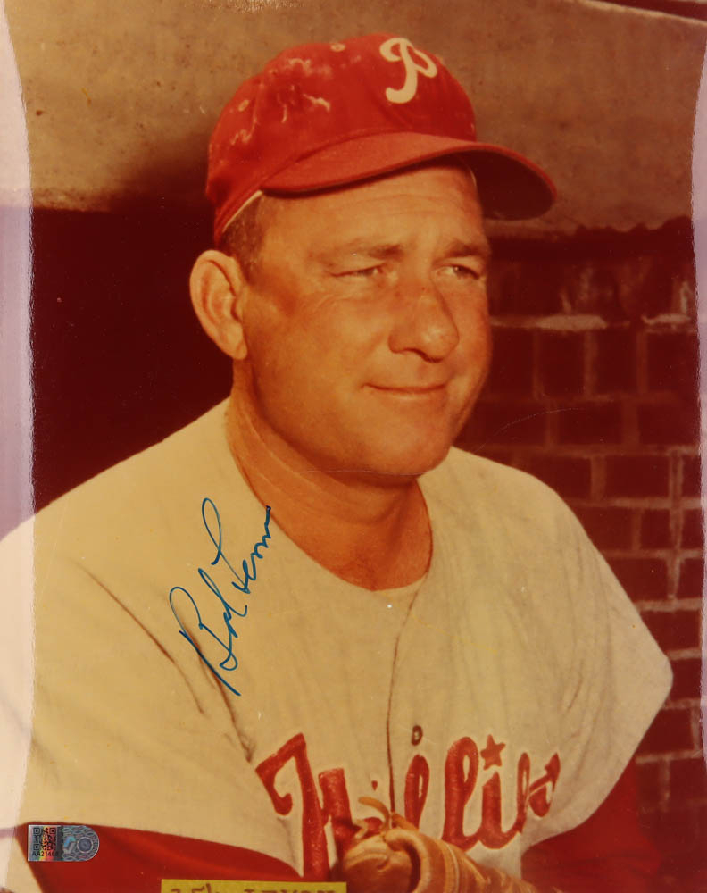 Bob Lemon Signed Phillies 8x10 Photo (AIV) | Pristine Auction