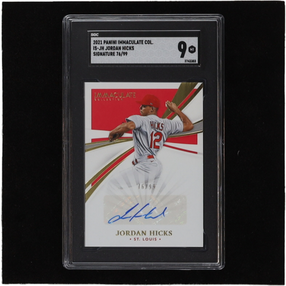 Jordan Hicks 2021 Immaculate Collection Immaculate Signatures #90 #76/ ...