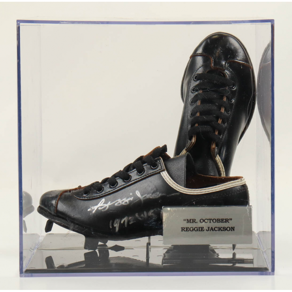 Reggie Jackson Signed Baseball Cleat Inscribed "1972 W.S. Champion ...